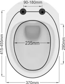 Spirella HARRY WC prkénko světle šedé / soft-close / Easy Clip / polyp