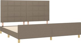 Rám postele bez matrace taupe 200 x 200 cm textil 3125085