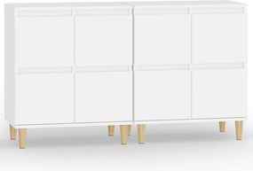 Příborníky 2 ks bílé 60 x 35 x 70 cm kompozitní dřevo 3185751