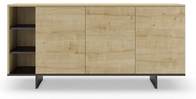 Nízká komoda v dekoru dubu v přírodní barvě 170x80 cm Cequoia – Marckeric