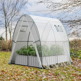 Costway Fóliový skleník s PE krytem do každého počasí a – 181 × 181 × 200 cm