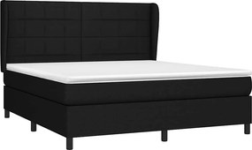 Box spring postel s matrací černá 180x200 cm textil 3127983