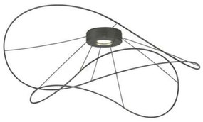 Axolight Hoops 2, černé stropní designové svítidlo, 17,5W LED 3000K stmívatelné, prům. 100cm, výška 39cm