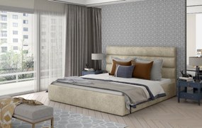 Eltap Čalouněná postel Caramel s úložným prostorem Materiál a barva potahu: Sawana 14 - černá, Rozměry (cm): 160x200