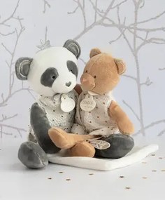 Doudou Dárková krabička - Plyšová panda s dečkou 28 cm