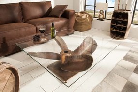 Designový konferenční stůl Propeller, 85 cm, antik měděný - skladem