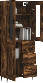 Skříň highboard kouřový dub 69,5 x 34 x 180 cm kompozitní dřevo 3198678