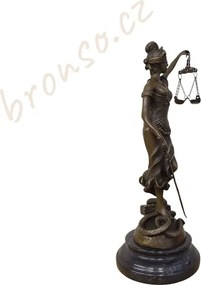 Spravedlnost – Justitia Themis, bronzová socha, elegantní soška bohyně práva
