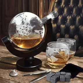 Velká sada – karafa globe s whisky skleničkami
