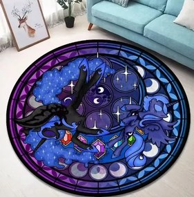 Koberec/předložka s motivem My Little Pony, 100 cm Varianta: Princezna Luna a Nightmare Moon (Color 10), Velikost: průměr 100cm