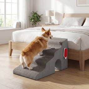 Costway Schodiště pro psy 4 Schody Pet Schody 43 cm vysoké s otvorem