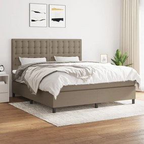Box spring postel s matrací taupe 160x200 cm textil 3142109