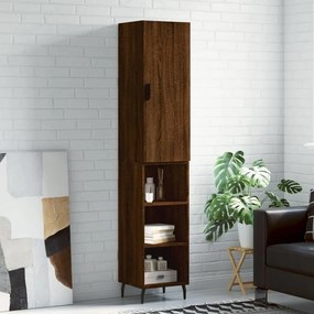 vidaXL Skříň highboard 34,5 x 34 x 180 cm kompozitní dřevo [3198993] Barva: hnědý dub