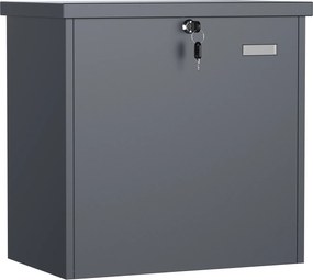 Poštovní schránka Wiltec – 508 × 315 × 500 mm, šedá (63093)
