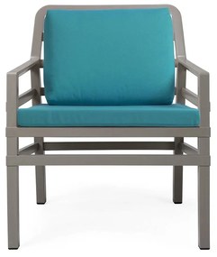 NARDI GARDEN - Židle ARIA POLTRONA tortora/modrá