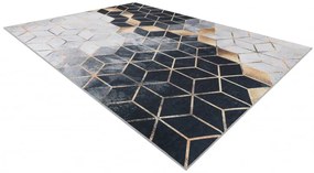 Dywany Łuszczów, Kusový koberec ANDRE Geometric 1171, 80x150, černobílá, chodba / předsíň