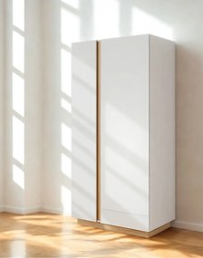 Dvoudveřová šatní skříň Arco A 96 – bílý lesk
