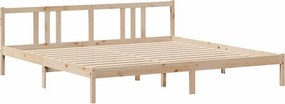Rám postele s čelem 200 x 200 cm masivní borové dřevo 3305977