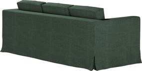 Potah na pohovku IKEA  Karlanda 3-místná nerozkládací, dlouhý barva zelená látka pletený vzor