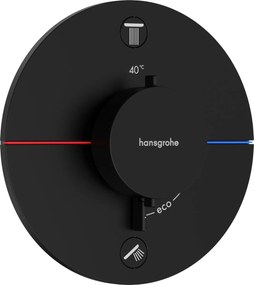 Hansgrohe ShowerSelect Comfort S, termostat pod omítku pro 2 spotřebiče, černá matná, HAN-15554670