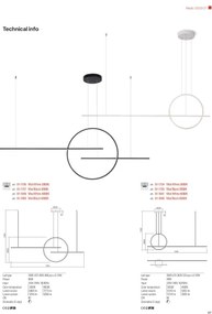 Redo 01-1735 - LED Stmívatelný lustr na lanku GIOTTO LED/46W/230V černá
