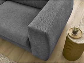 Tmavě šedá žinylková pohovka na každodenní spaní/rozkládací 220 cm Hugo – Bobochic Paris