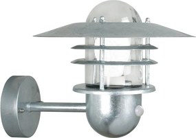NOR 74501031 Venkovní nástěnné svítidlo Agger Sensor 1x60W E27 galvanizovaná čirá - NORDLUX