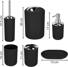 Sada do koupelny 6 ks SPRINGOS HA1111 černá