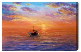 Obraz Loď Na Moři Nedostatek Nedostatek Přírodní plátno 100x70