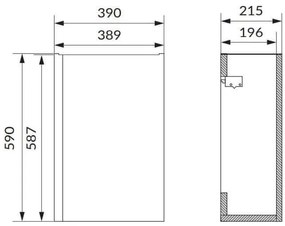 Cersanit Umyvadlová skříňka moduo 40 antracitová dsm fsc mix sgsch-coc-007574 (S590-066-DSM)