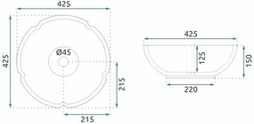 Keramické umyvadlo na desku REA ASANTI