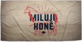 Sablio Ručník Miluji koně - 50x100 cm