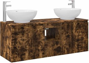 Sada koupelnových skříněk 3 ks Kouřový dub 49,5 x 44,5 x 65 cm 3405702