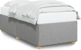 Rám postele bez matrace světle šedá 100 x 200 cm textil 3284708