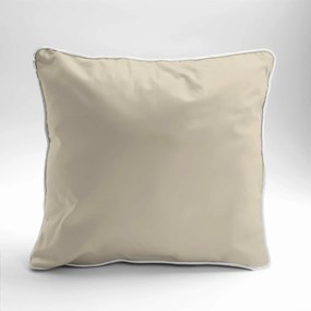 Detexpol Saténový povlak na polštář 40x40 světle béžový s lemováním Mako Satin 62