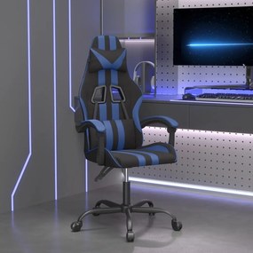 Herní židle černá a modrá umělá kůže 3143818