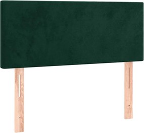 Čelo postele s LED tmavě zelené 90x5x78/88 cm samet 3121371