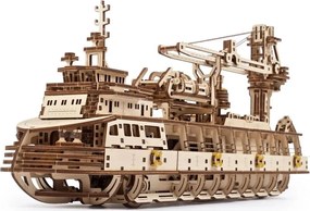 Hračka Ugears 3D dřevěné mechanické puzzle Výzkumná loď [6950378]