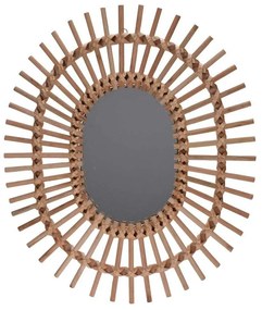 Nástěnné zrcadlo v dřevěném rámu 58 cm