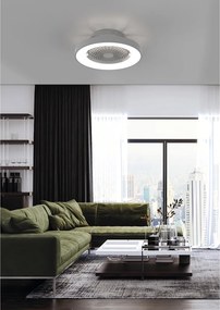 Mantra 7125 Tibet, stropní svítidlo s ventilátorem a dálkovým ovladačem, LED 70W 2700K-5000K, ventilátor 35W, stříbrná
