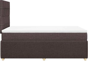 Box spring postel s matrací tmavě hnědá 120x200 cm textil 3292026