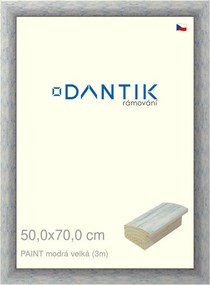 DANTIK rámeček 50x70 | PAINT modrá velká (Plexi Čiré)