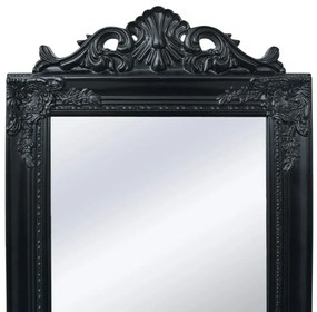 vidaXL Volně stojící zrcadlo barokní styl 160 x 40 cm černé