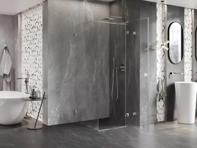 Mexen Lunar T, výklopný sprchový kout pravý 90 x 90 cm, čiré sklo, chromový profil, 834T-090-090-01-00-P