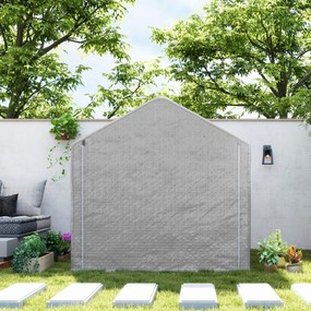Outsunny Zahradní Kůlna 2 x 2 m Exteriérový Přístřešek na Kolo s Pozinkovaným Ocelovým Rámem, Vodotěsný a UV-Odolný, Úložný Stan pro Kolo, Motocykl, …