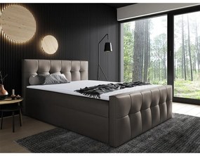 Kontinentální postel Larnaka, Rozměr postele: 140x200, Barva:: ekokůže Soft 011 (černá)