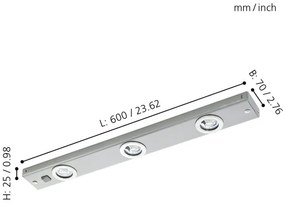 Eglo 93707 - LED bodové svítidlo KOB 3xLED/2,3W/230V