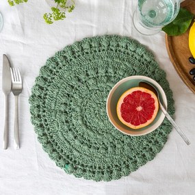 Prostírání s příměsí bavlny ø 35 cm Crochet – Rex London