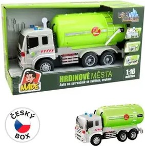 MaDe 14286 - Auto cisterna na setrvačník, se světlem a zvukem, na bate