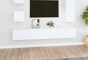 vidaXL 5dílný set TV skříněk kompozitní dřevo [3114438] Barva: Bílá